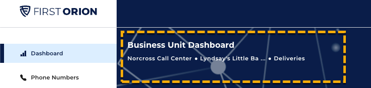 Dashboard Overview – First Orion