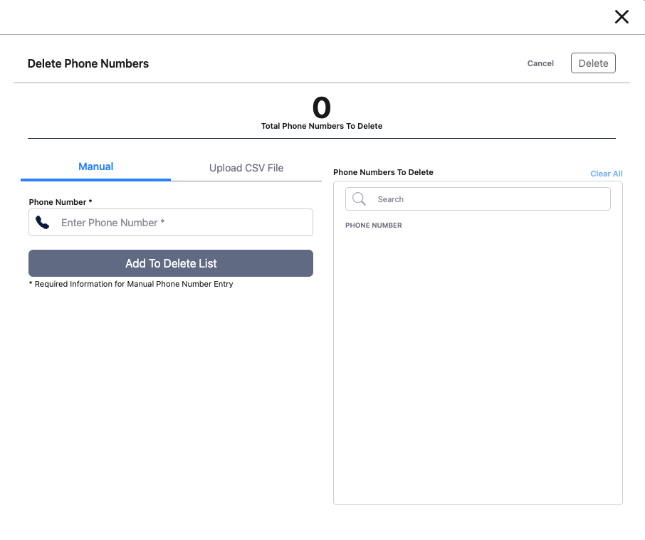 How to delete phone numbers from a program? – First Orion