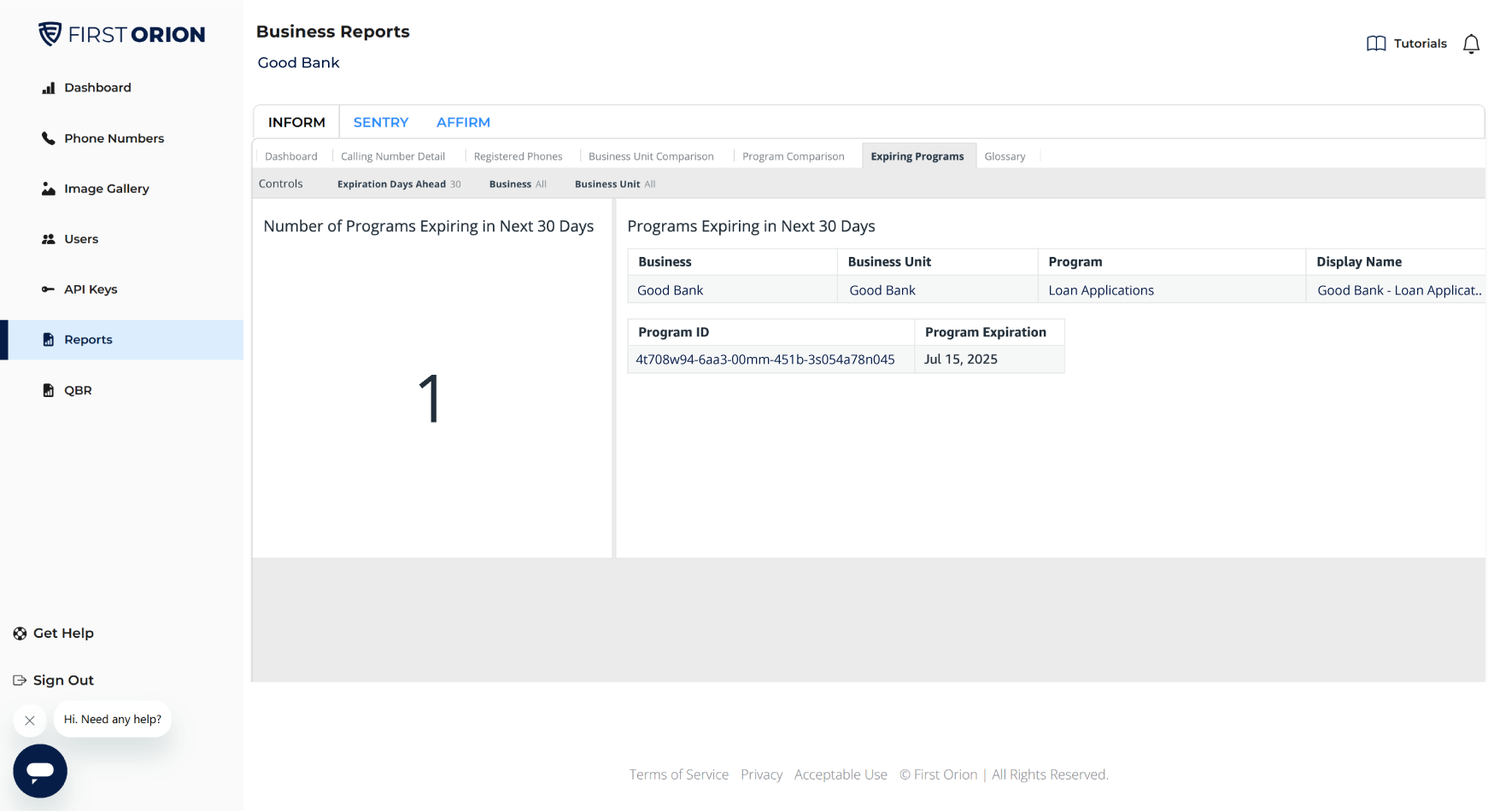 Reports & Analytics – First Orion